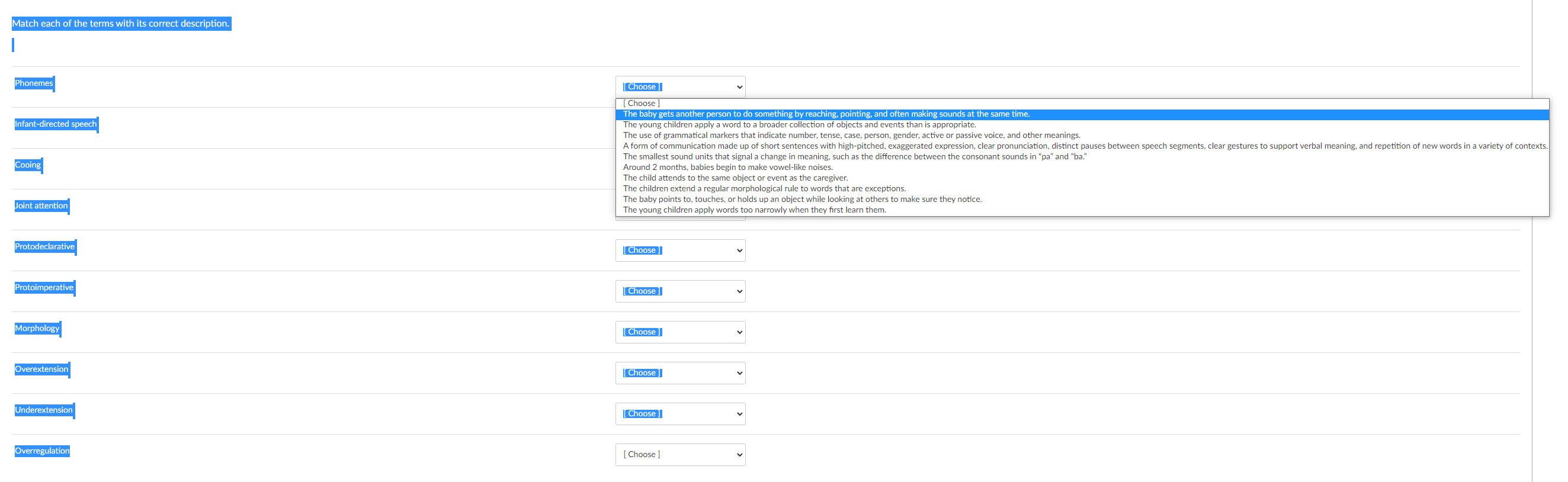 Solved The young children apply a word to a broader | Chegg.com