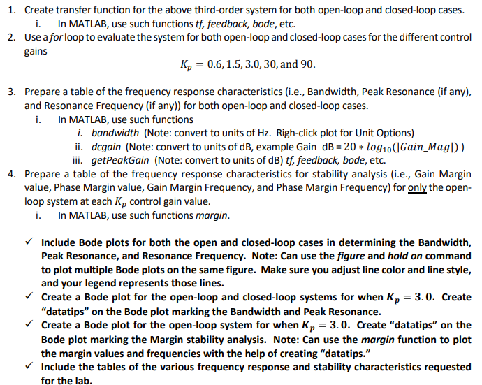 A third-order system(transfer function G(s)) with a | Chegg.com