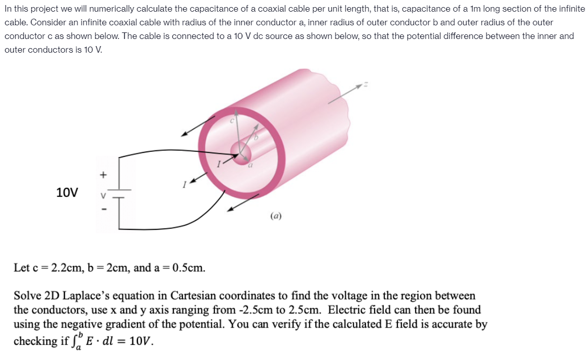 Solved In this project we will numerically calculate the | Chegg.com