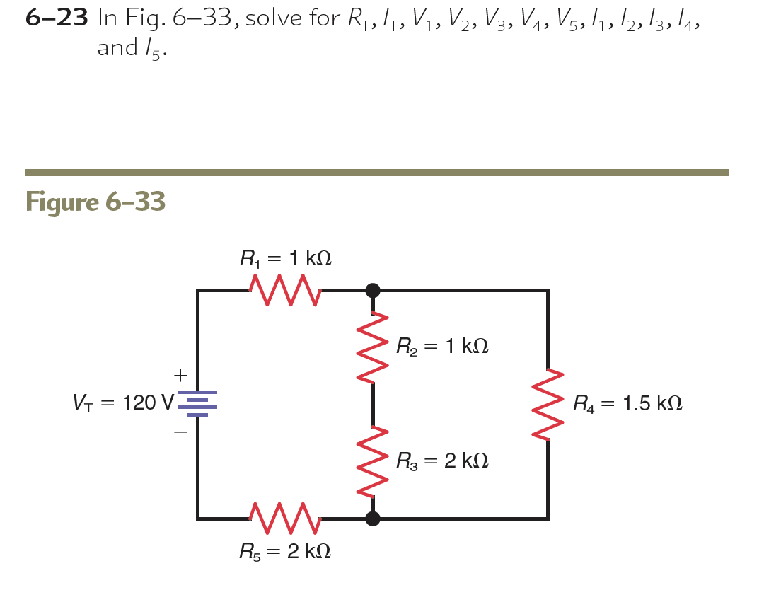 Solved 6-23 In Fig. 6-33, solve for | Chegg.com
