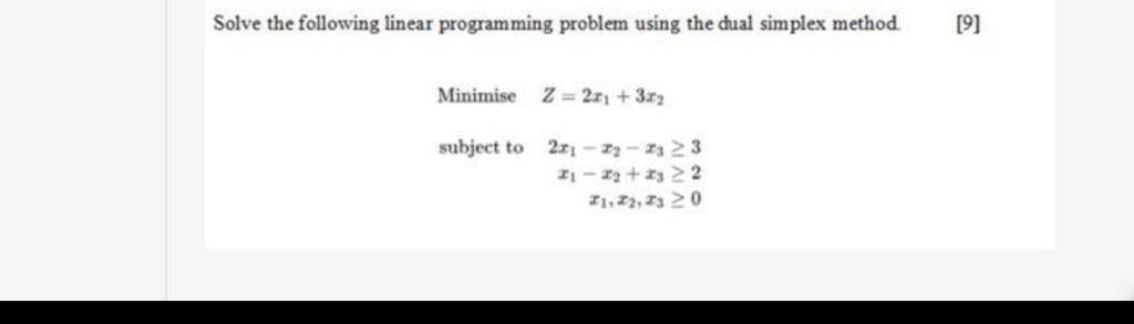 Solved Solve the following linear programming problem using | Chegg.com