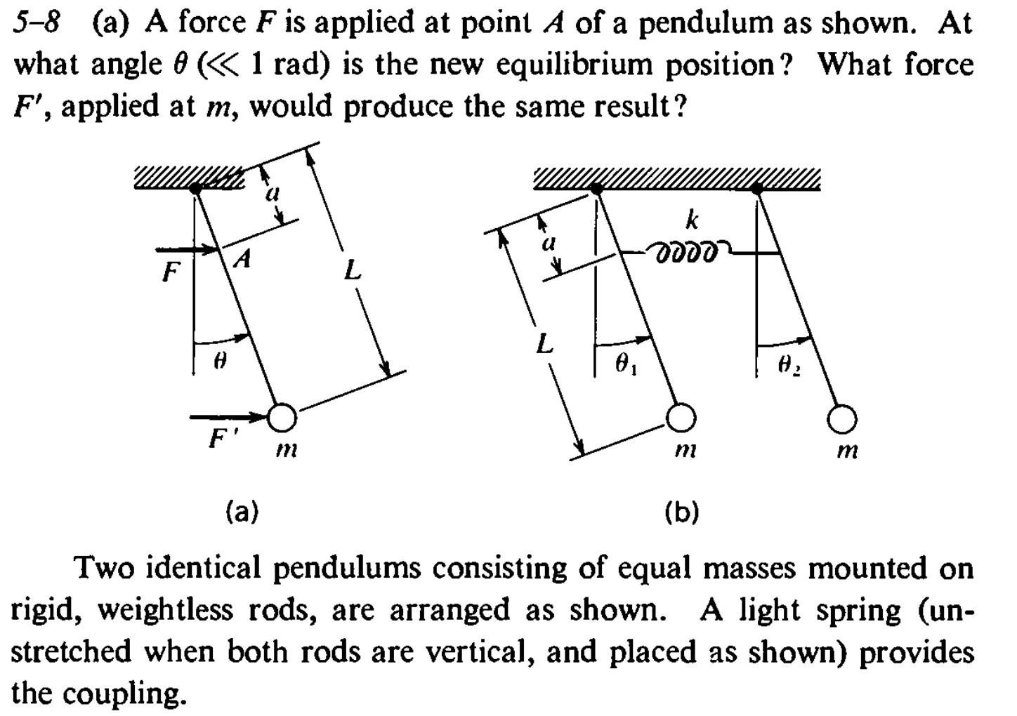 Solved 5-8 (a) ﻿A force F ﻿is applied at point A ﻿of a | Chegg.com