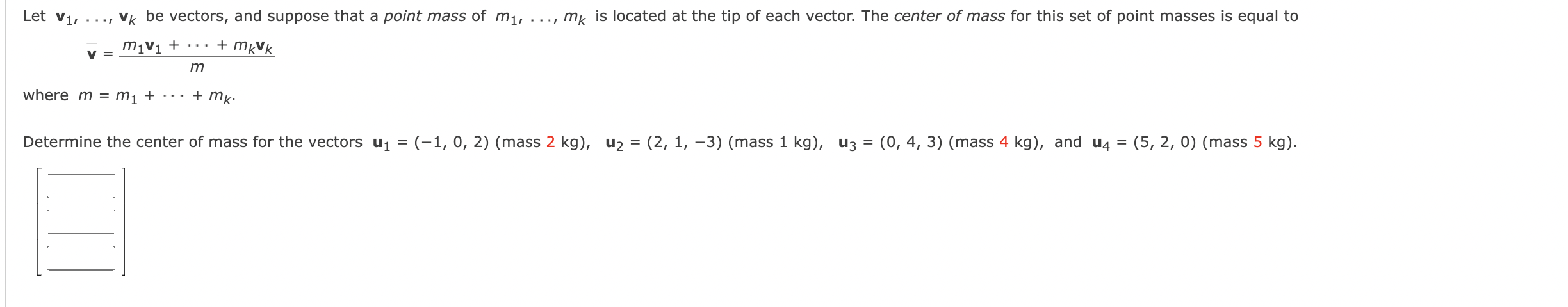 Solved \\[ \\overline{\\mathbf{v}}=\\frac{m_{1} | Chegg.com
