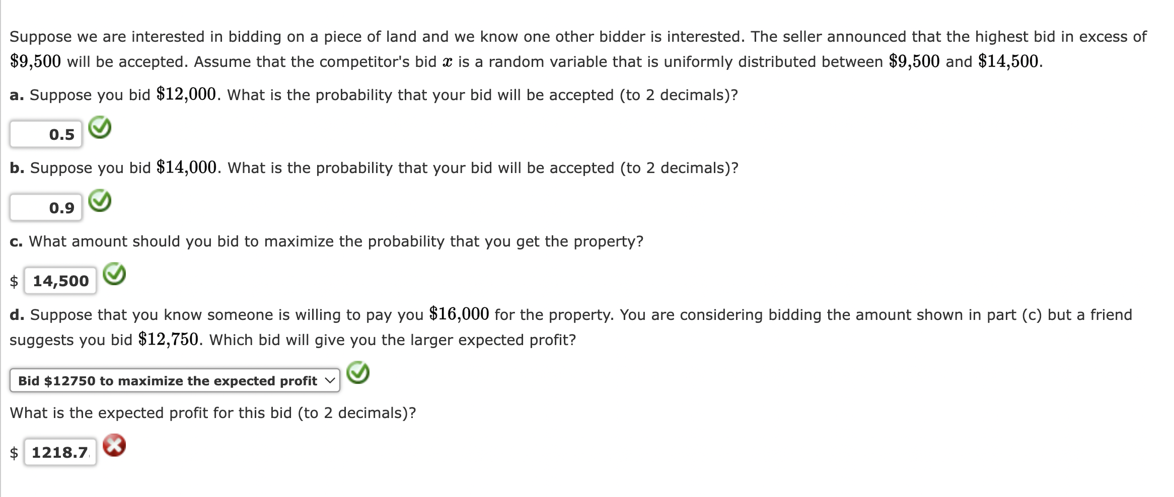 Solved Suppose we are interested in bidding on a piece of | Chegg.com Solved Suppose we are interested in bidding on a piece of | Chegg.com