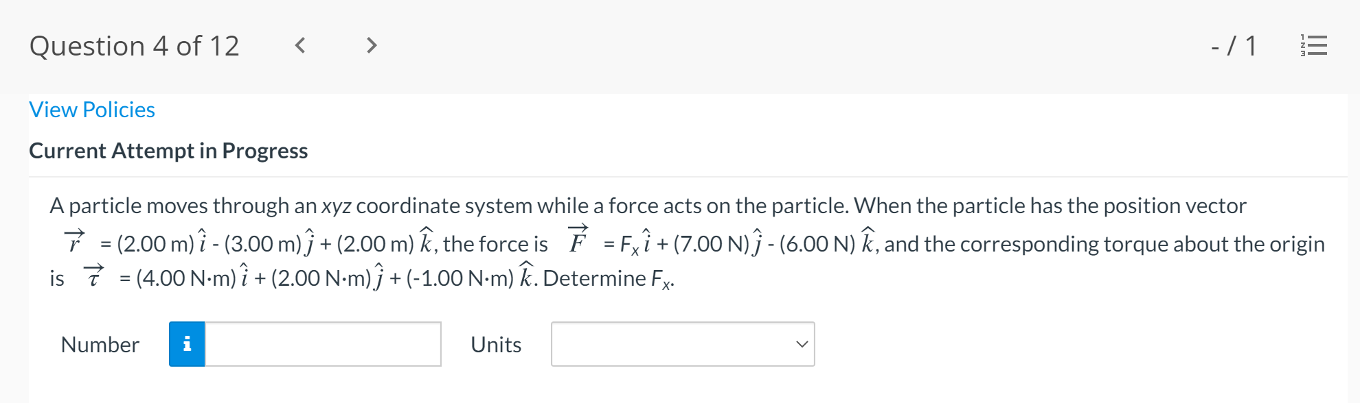 Solved A particle moves through an xyz coordinate system | Chegg.com