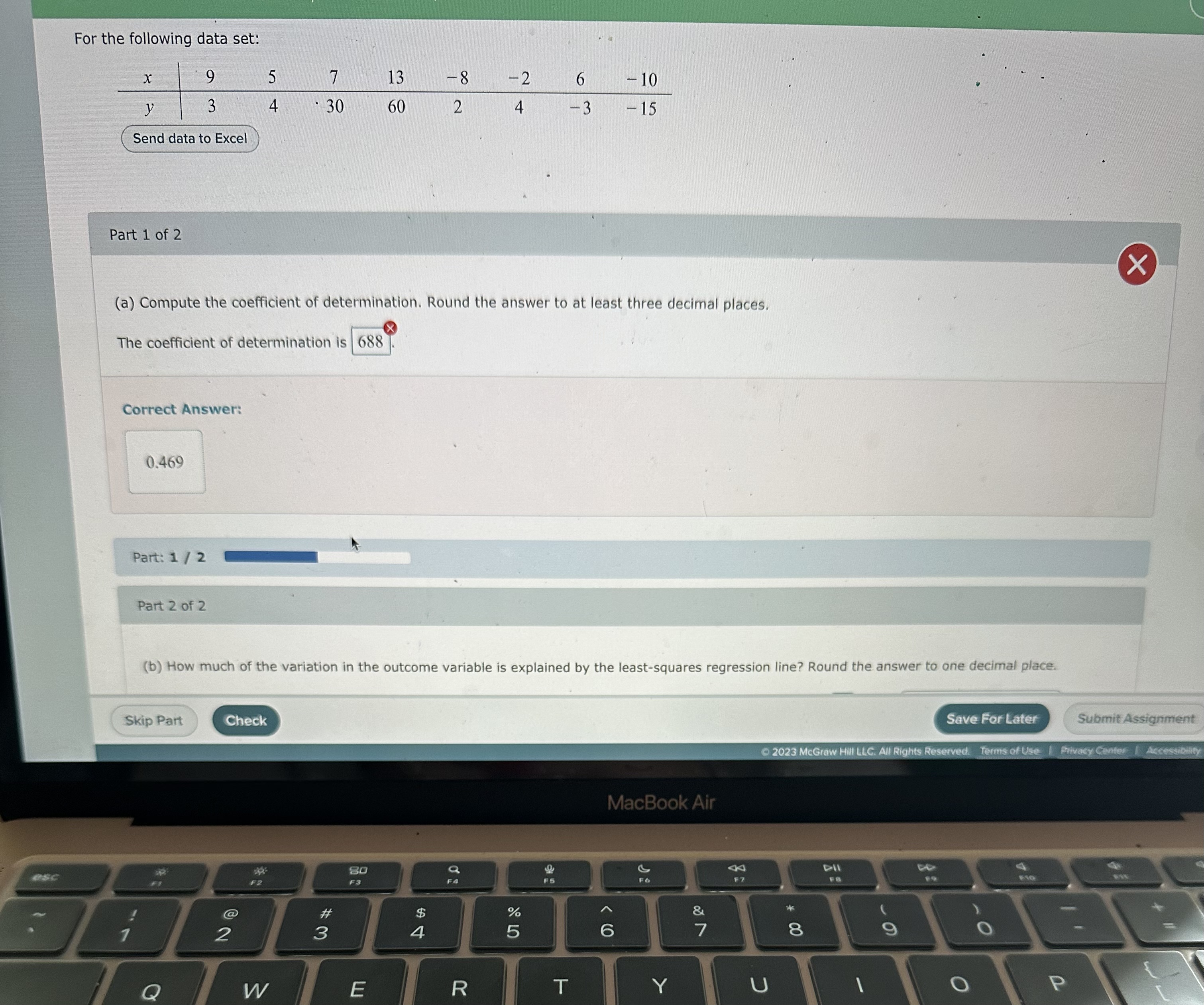 For the following data set: Part 1 of 2 (a) Compute | Chegg.com