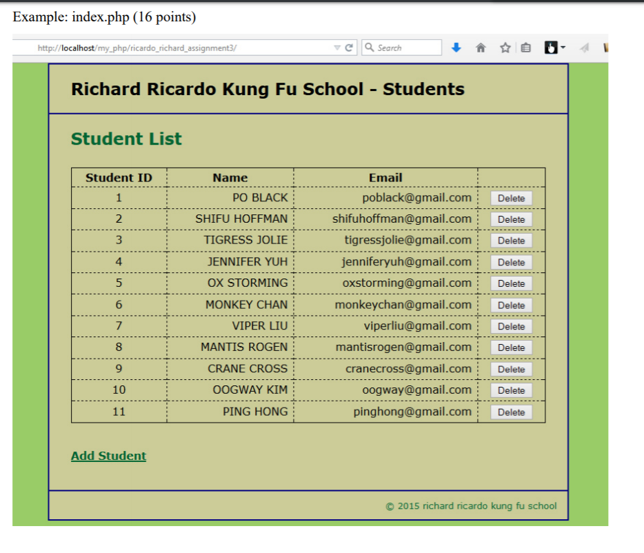 o index.php o main.css o | Chegg.com