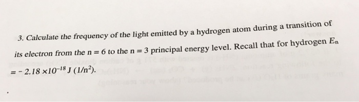 Solved Calculate the frequency of the light emitted by a | Chegg.com