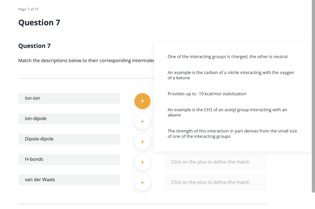 Solved One of the interacting groups is charged, the other | Chegg.com