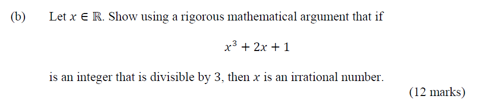 Solved Let x∈R. Show using a rigorous mathematical argument | Chegg.com