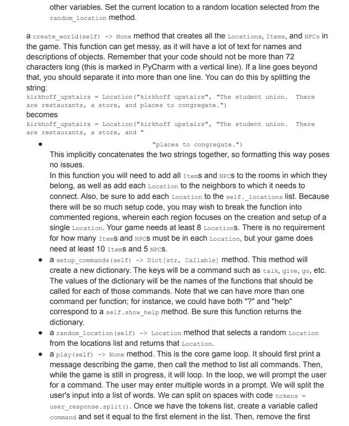 Solved An Item represents objects the player may encounter | Chegg.com