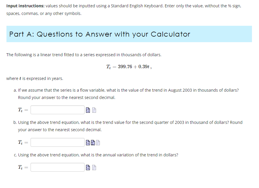 Solved Input instructions: values should be inputted using a | Chegg.com