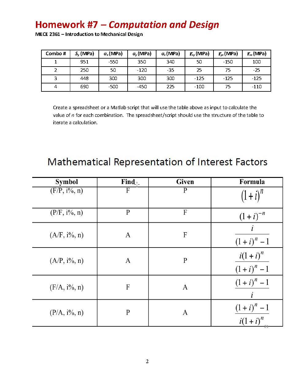 Homework #7 Computation and Design MECE | Chegg.com