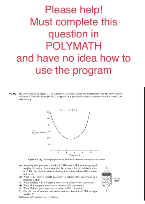 Solved Please help! Must complete this question in POLYMATH | Chegg.com