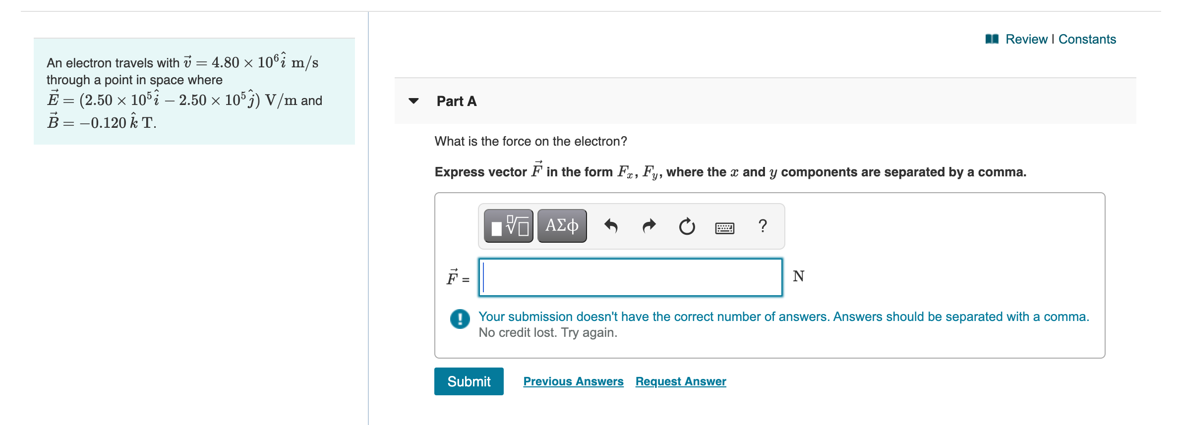 Solved Review | Constants An electron travels with = 4.80 x | Chegg.com