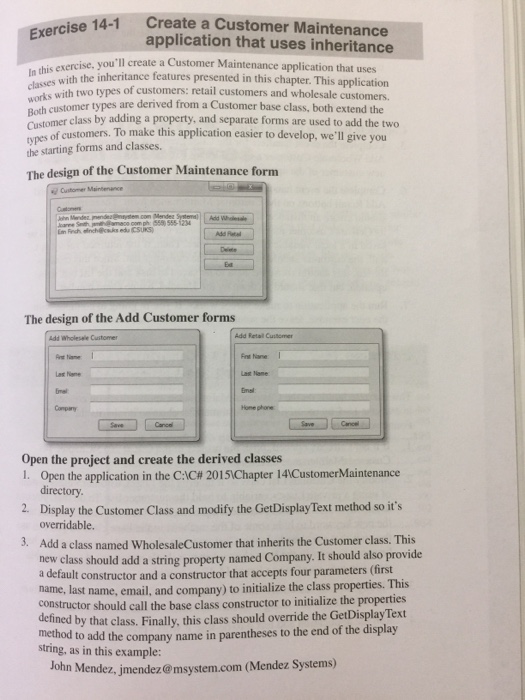 Solved C# Class hierarchy Implement polymorphism | Chegg.com