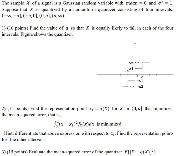 Solved The sample X of a signal is a Gaussian random | Chegg.com
