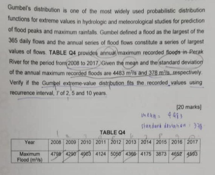 Solved Gumbel's distribution is one of the most widely used | Chegg.com