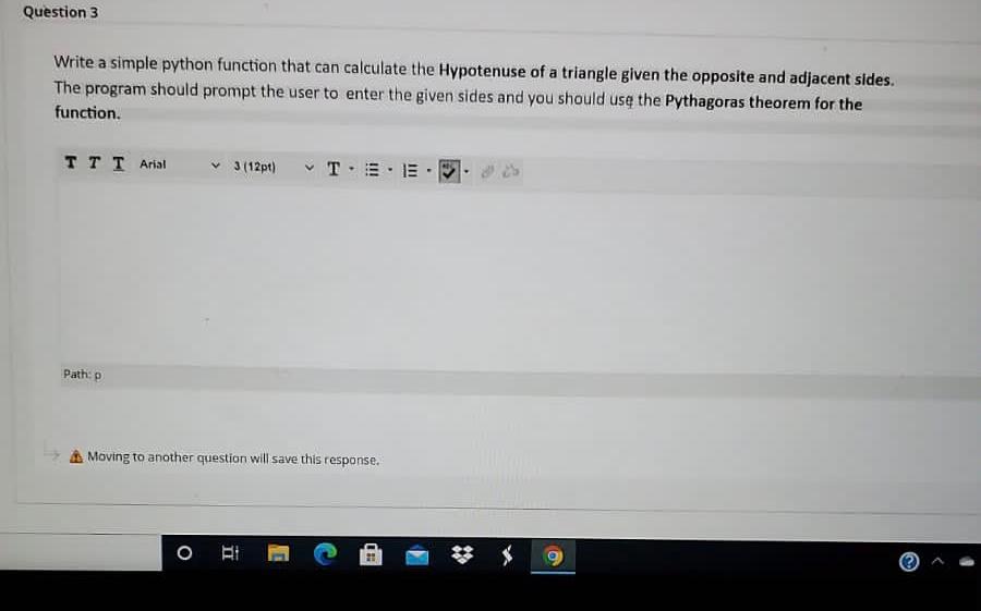 Solved Question 3 Write a simple python function that can | Chegg.com