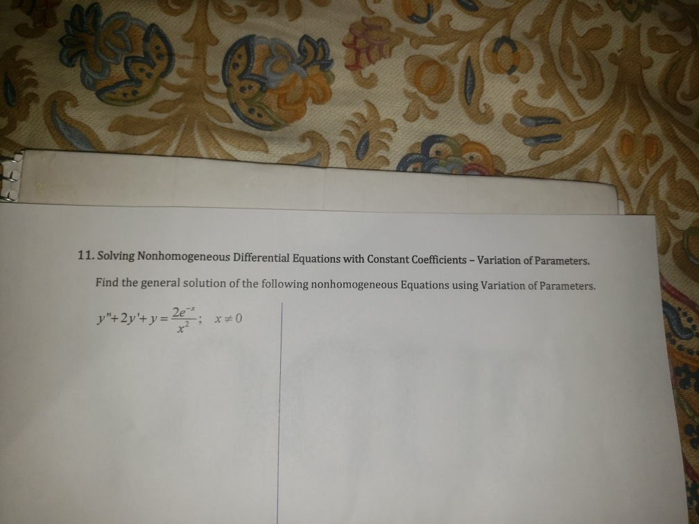 Solved 12 Solving Nonhomogeneous Differential Equations