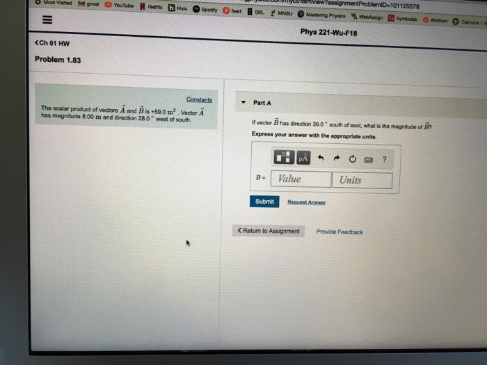 Solved MYLDhEnViewtassignment ProblemiD 101125578 Phys | Chegg.com