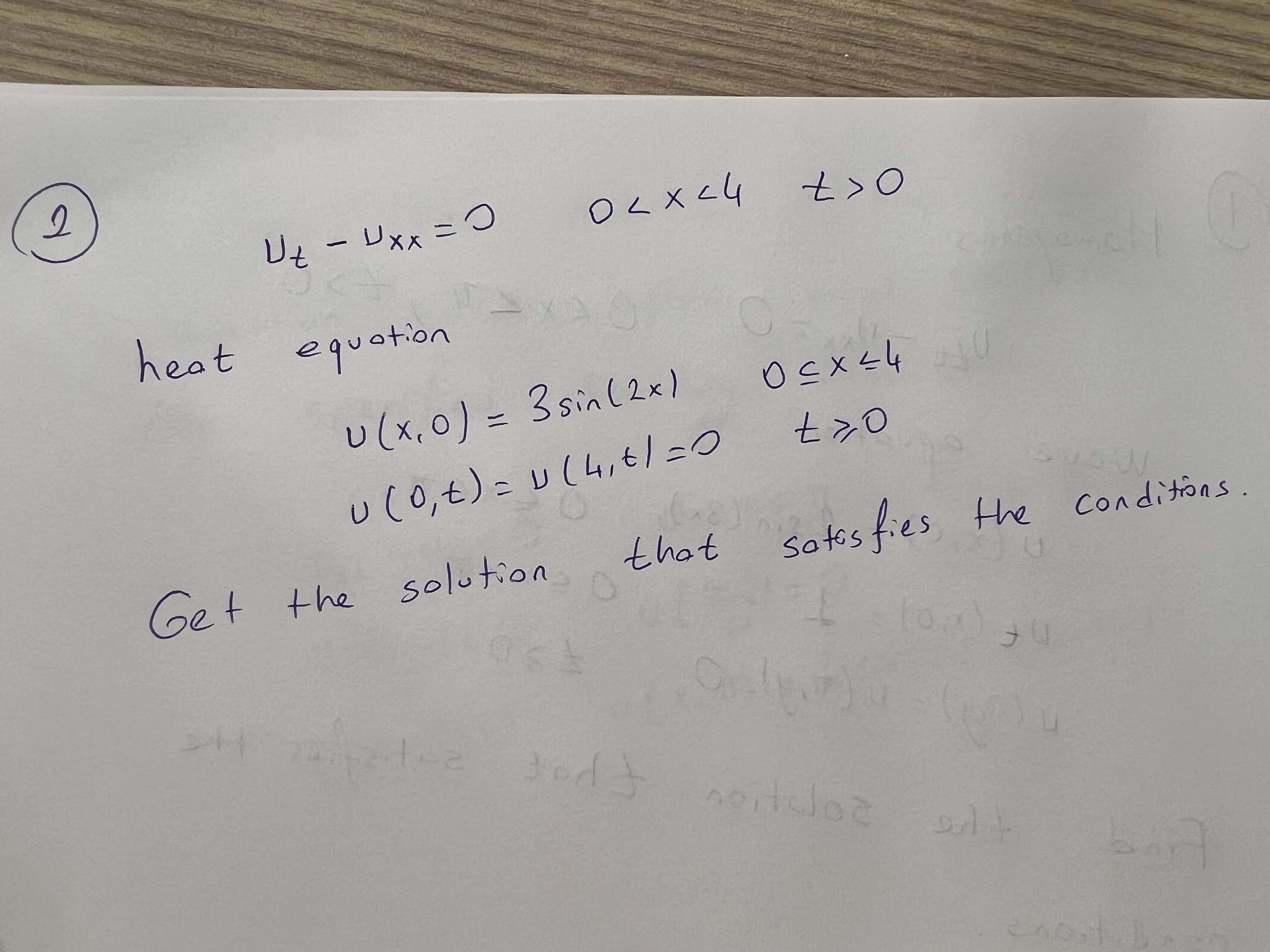Solved Ut−Uxx=000 heat equation | Chegg.com