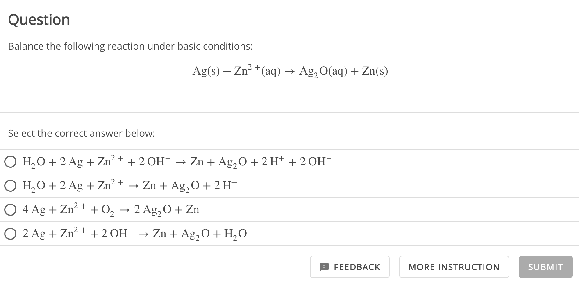 Solved Balance the following reaction under basic | Chegg.com