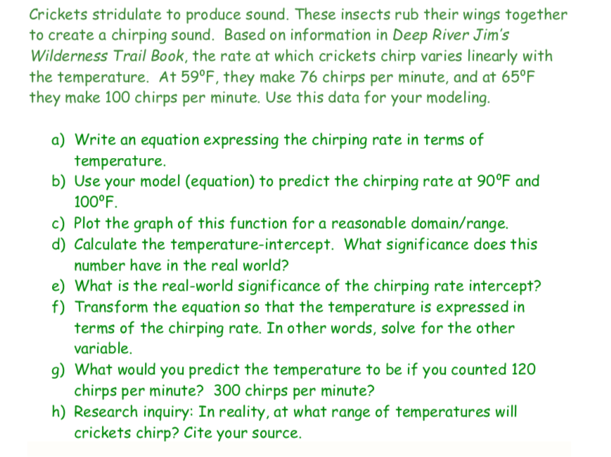 Solved Crickets stridulate to produce sound. These insects | Chegg.com