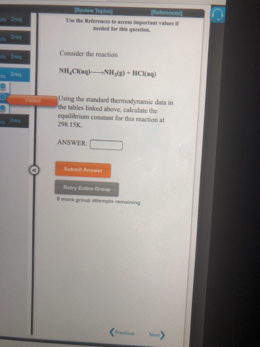 Solved Use the References to access important values it | Chegg.com