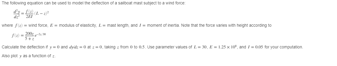 Solved The following equation can be used to model the | Chegg.com