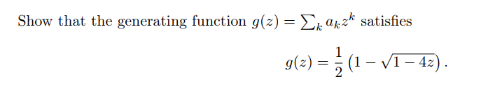 7. Generating functions can be used to study many | Chegg.com
