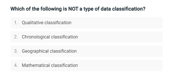 Solved Which of the following is NOT a type of data | Chegg.com