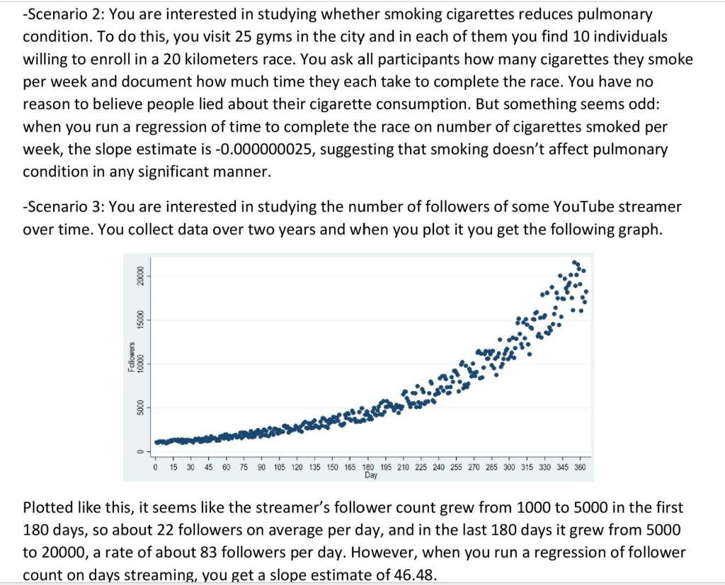 Solved 3a. Read the descriptions of the following scenarios | Chegg.com