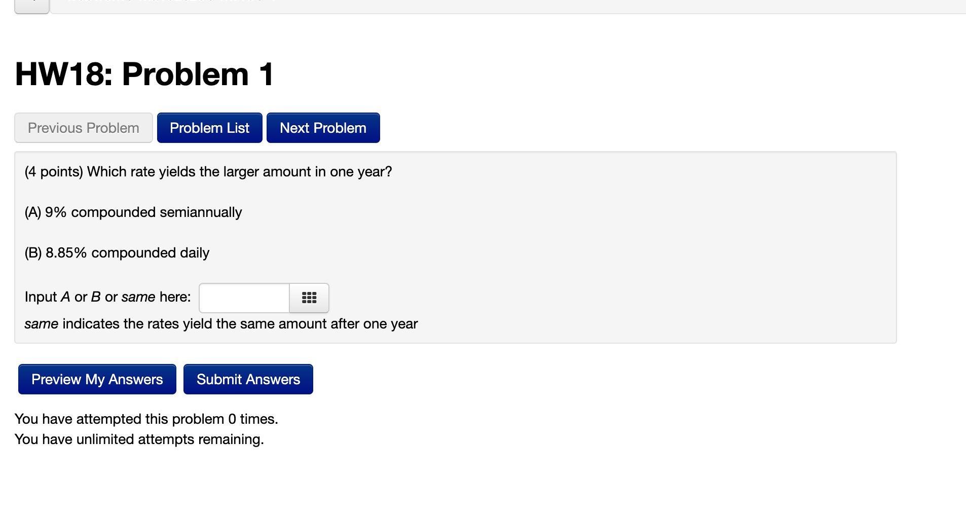 Solved HW18: Problem 1 Previous Problem Problem List Next | Chegg.com