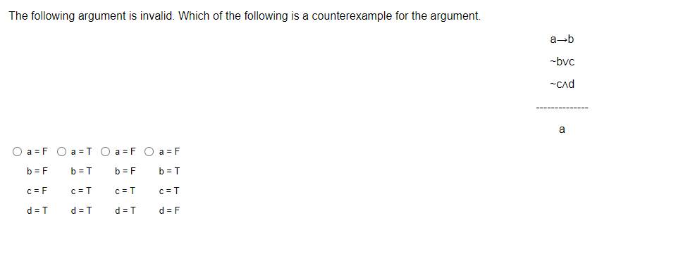 Solved The following argument is invalid. Which of the | Chegg.com