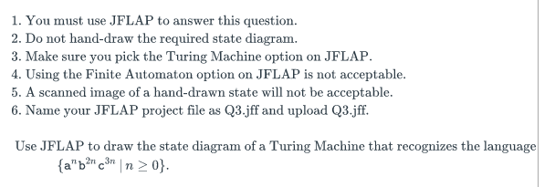 Solved 1. You must use JFLAP to answer this question. 2. Do | Chegg.com