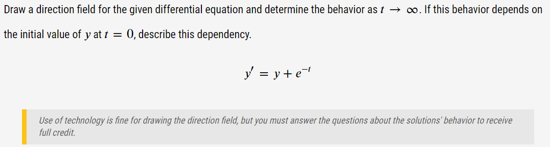 Solved Draw A Direction Field For The Given Differential