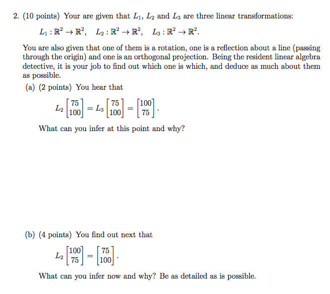 Solved 2. (10 points) Your are given that L, L2 and Ls are | Chegg.com