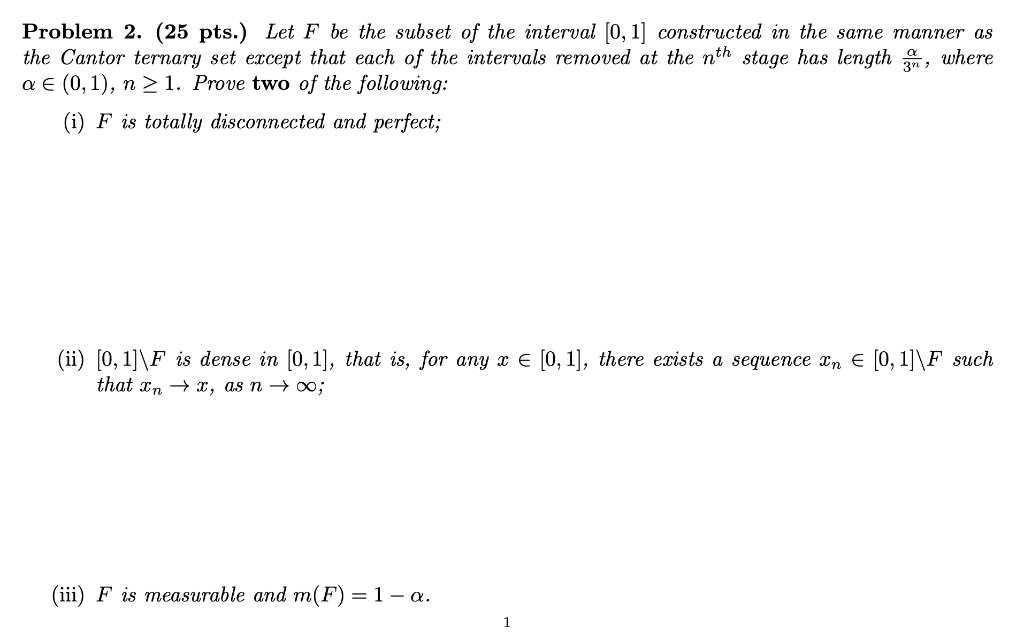 Solved Problem 2. (25 pts.) Let F be the subset of the | Chegg.com