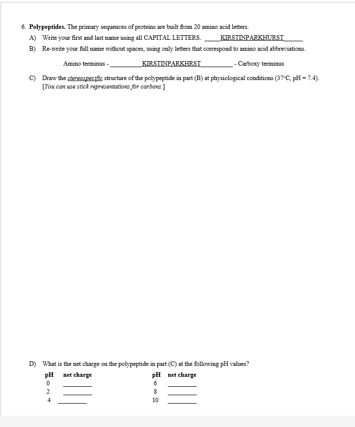 Solved A) ﻿Write your first and last name using all CAPITAL | Chegg.com