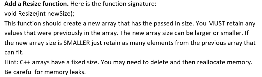 Solved I need to add a function to a C++ program that | Chegg.com