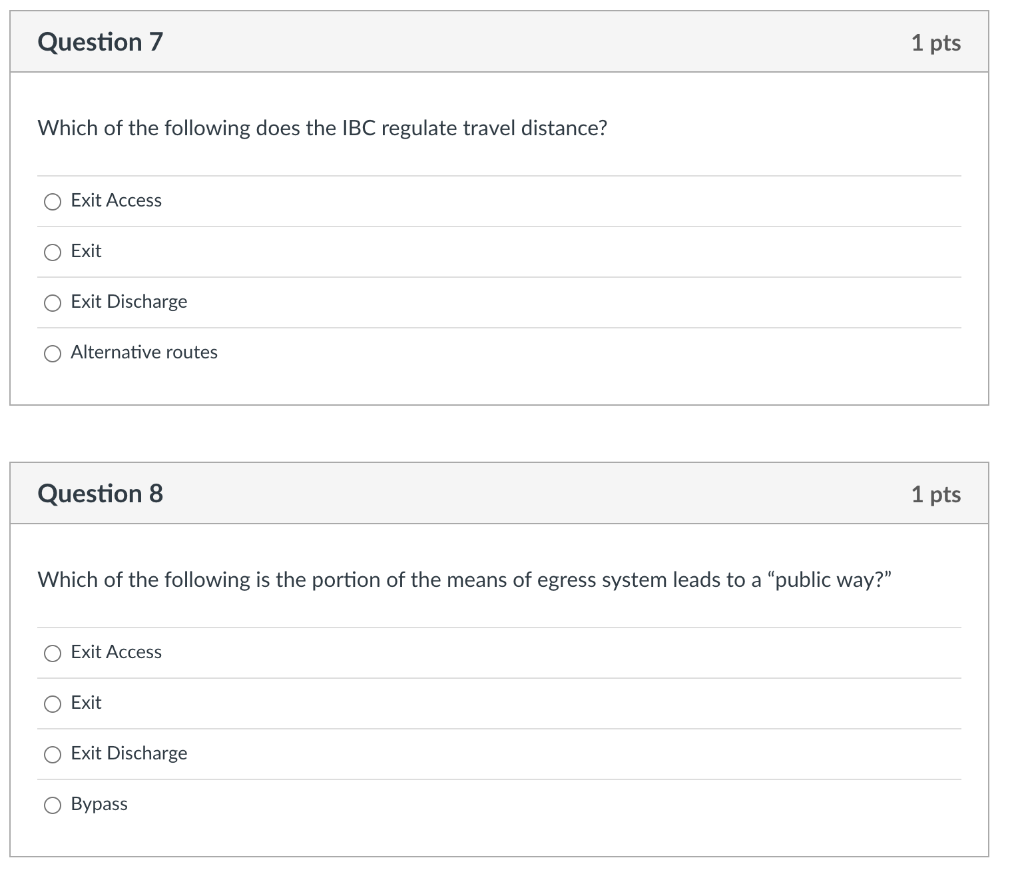 Solved Which of the following does the IBC regulate travel | Chegg.com