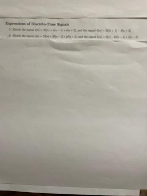 Eiepressions of Discrete-Time Signals | Chegg.com