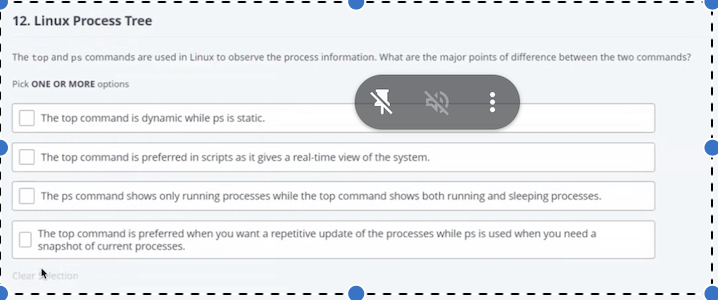 Solved Linux Process TreeThe top and ps commands are used in | Chegg.com