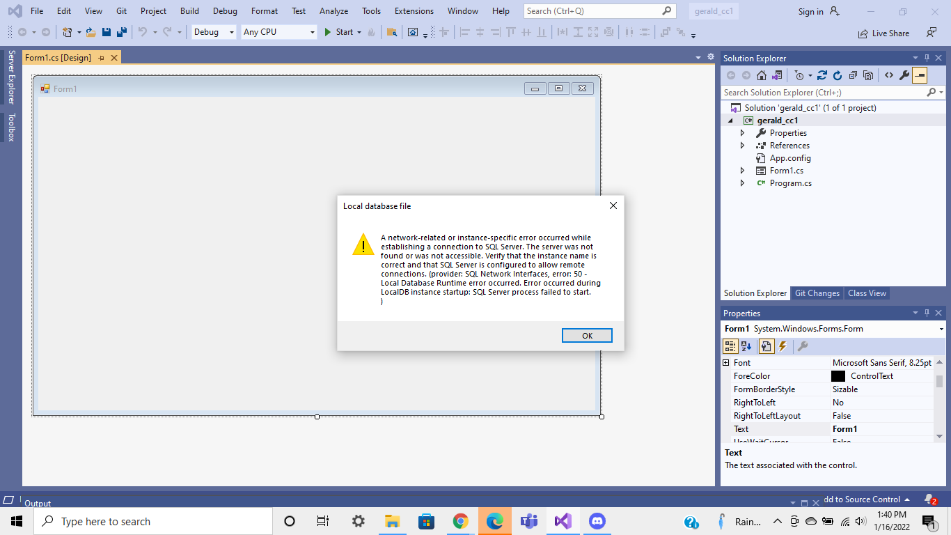 Solved C# VISUAL STUDIO 2019 HELP: I was trying to create a | Chegg.com