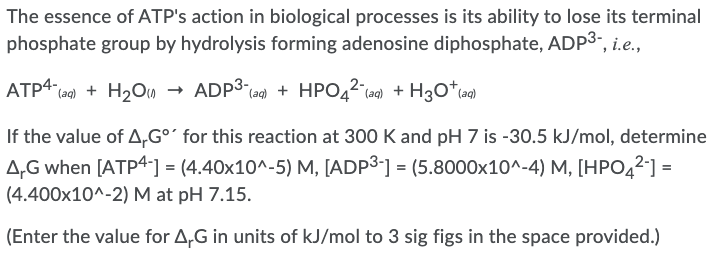 Solved The essence of ATP's action in biological processes | Chegg.com