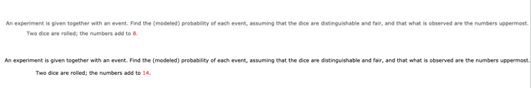 Solved An experiment is given together with an event. Find | Chegg.com