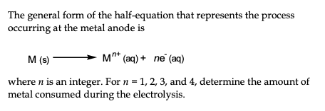 Solved The general form of the half-equation that represents | Chegg.com