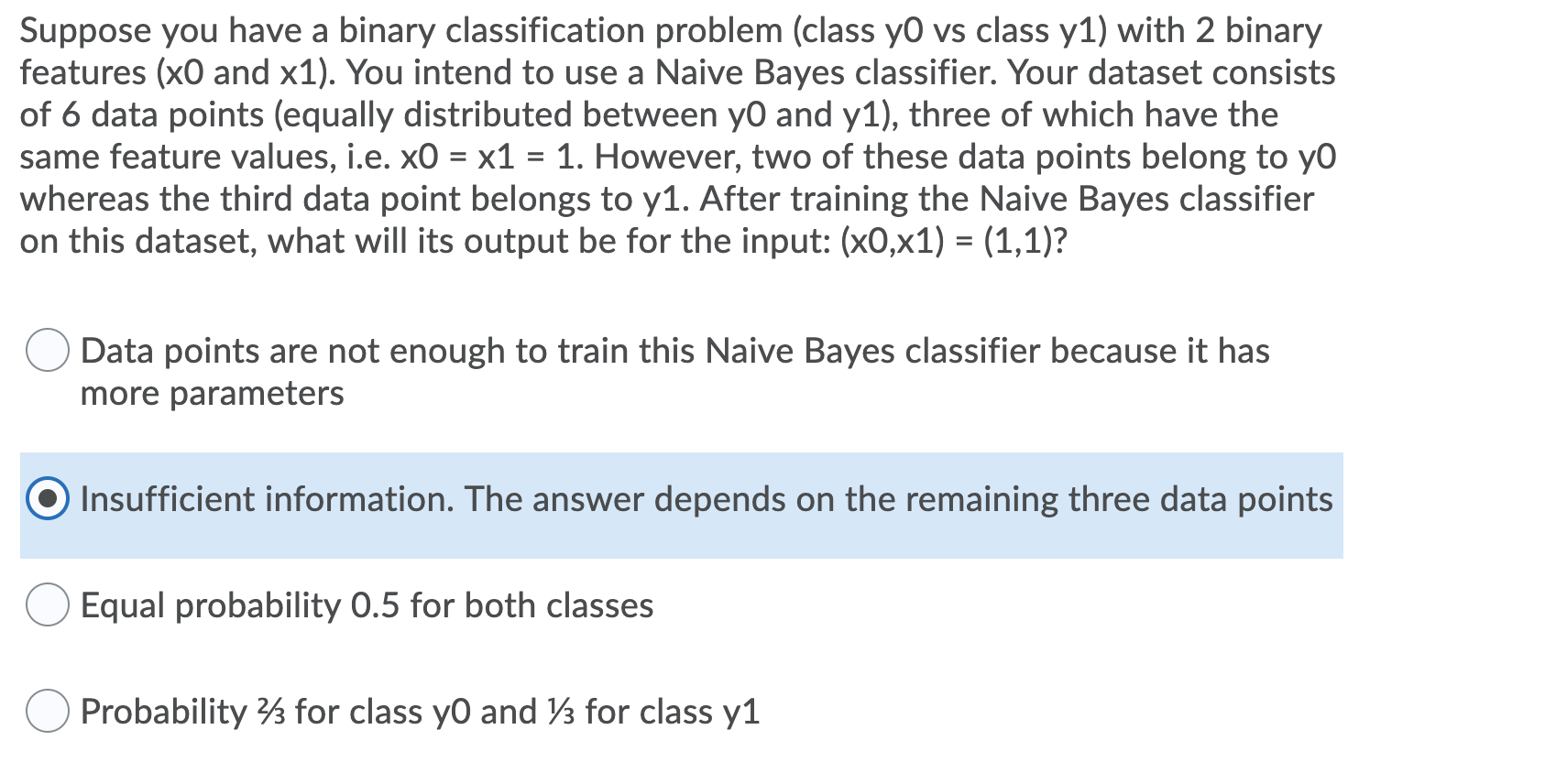 Solved Suppose You Have A Binary Classification Problem 