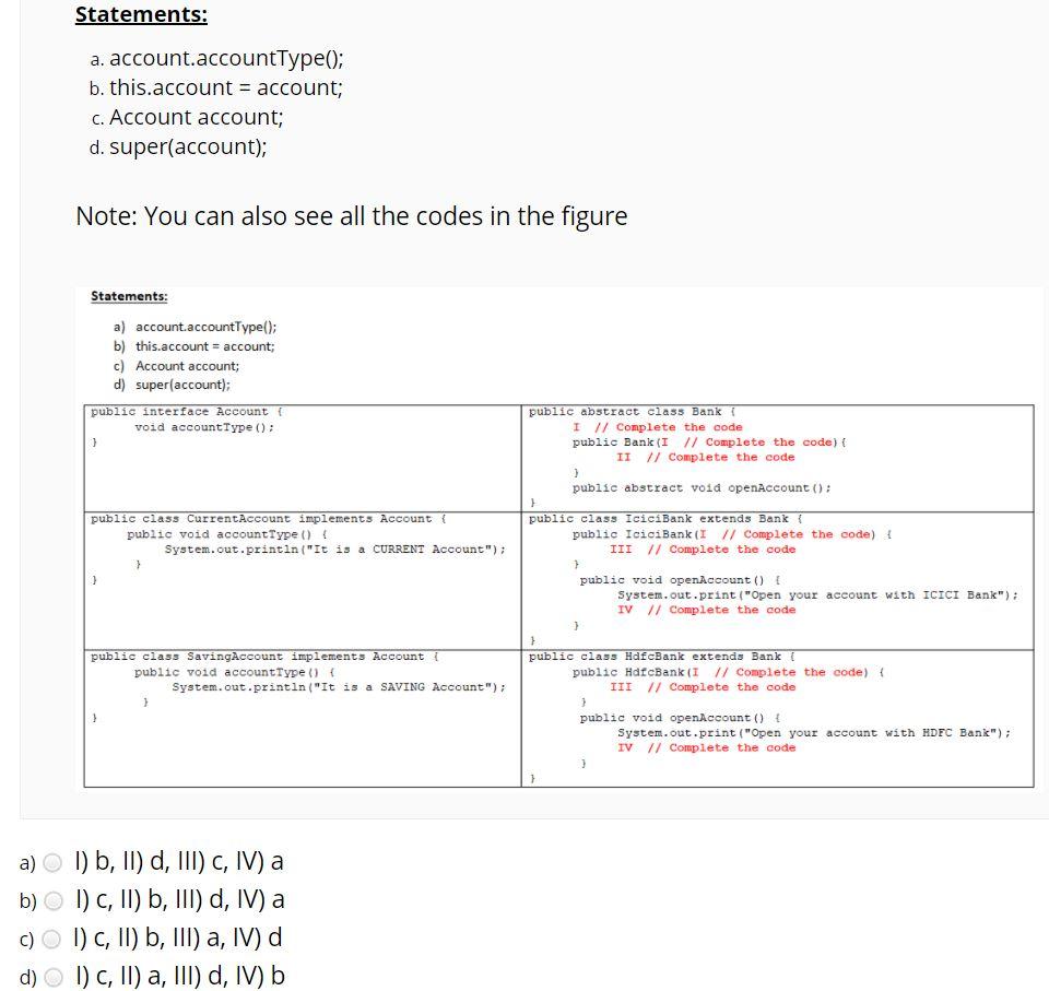 Solved 15. Following code segment is an example of Bridge | Chegg.com